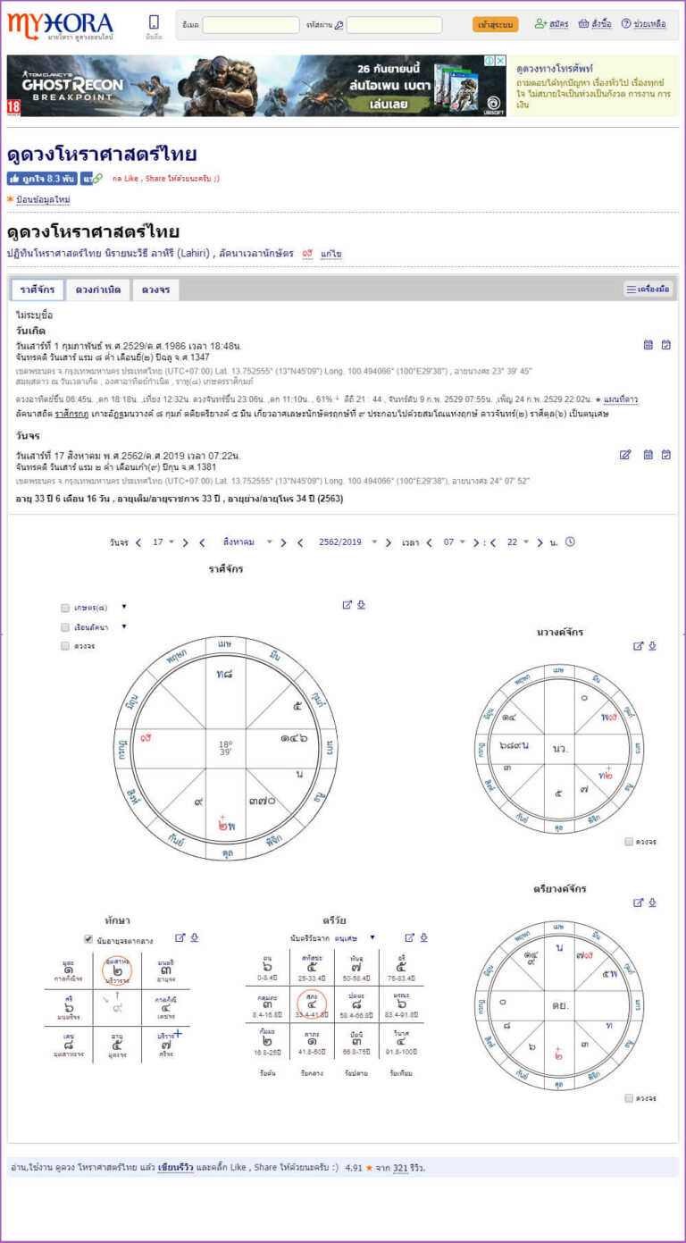 สอนดูดวงโหราศาสตร์ไทยกับโปรแกรมดูดวง | Alljow.com